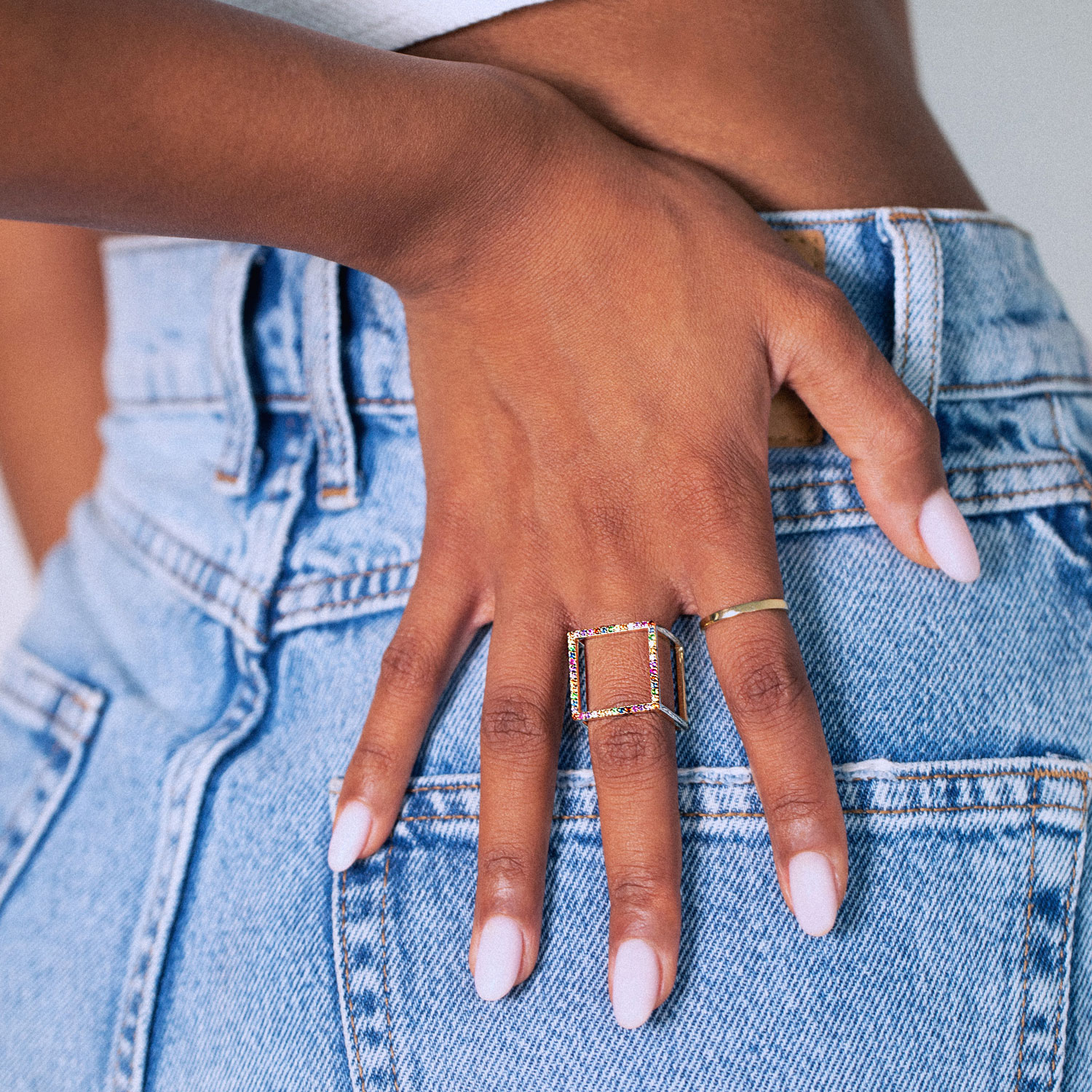 Houston Cube Ring -18K Yellow Gold - Sheida Farrokhi