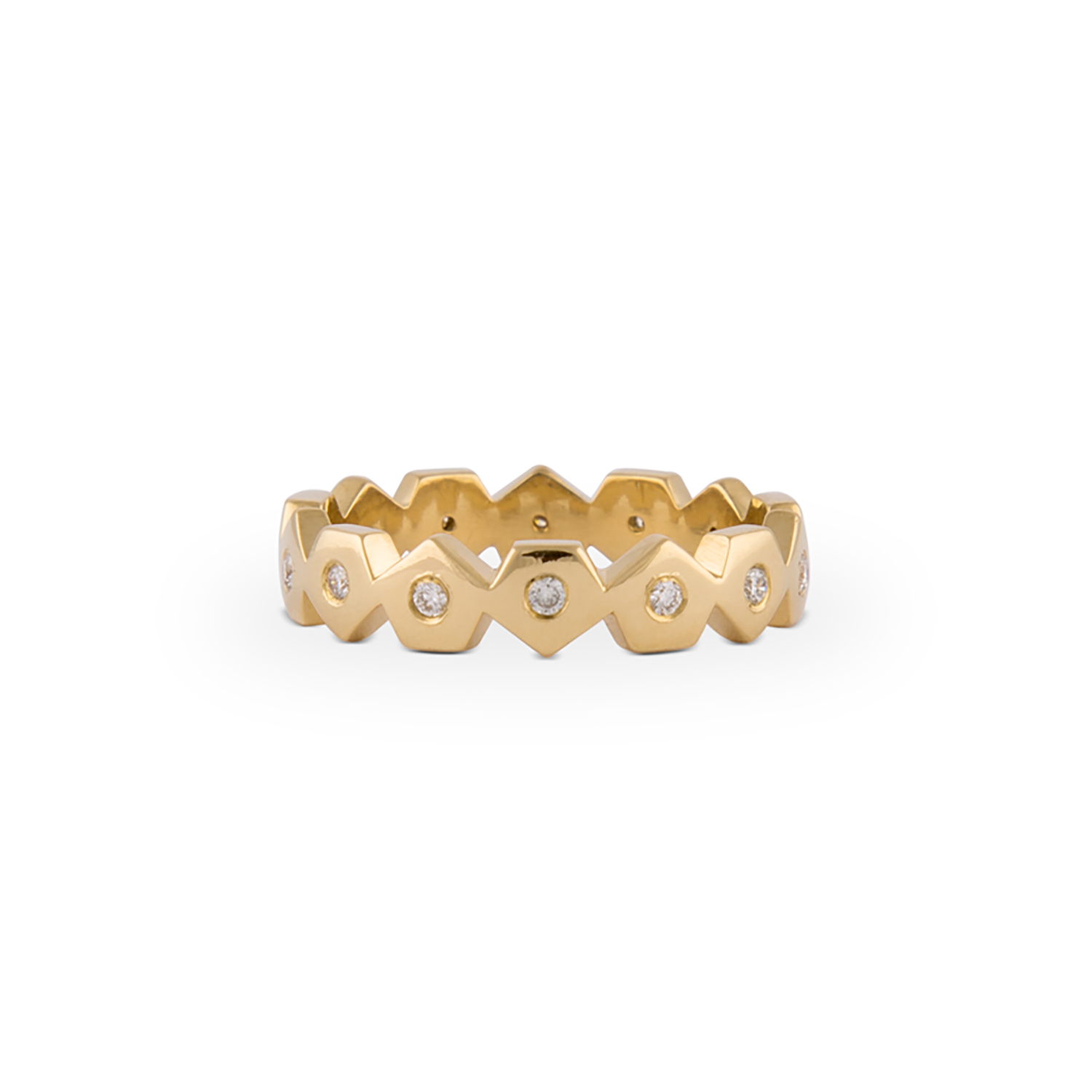 Pentagon Ring - 18K Yellow Gold - Sheida Farrokhi